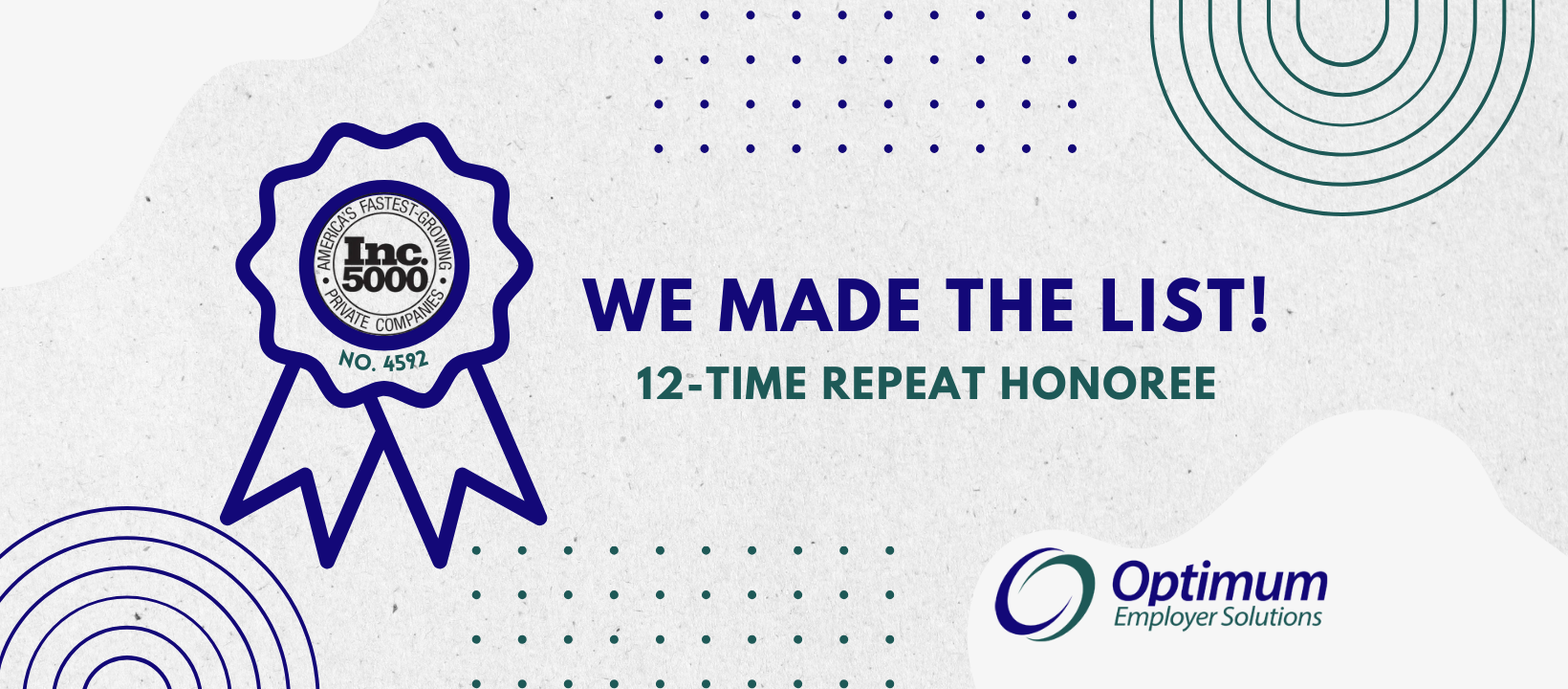 Optimum Employer Solutions Rocks the Inc. 5000 List for the 12th Time | Optimum HR